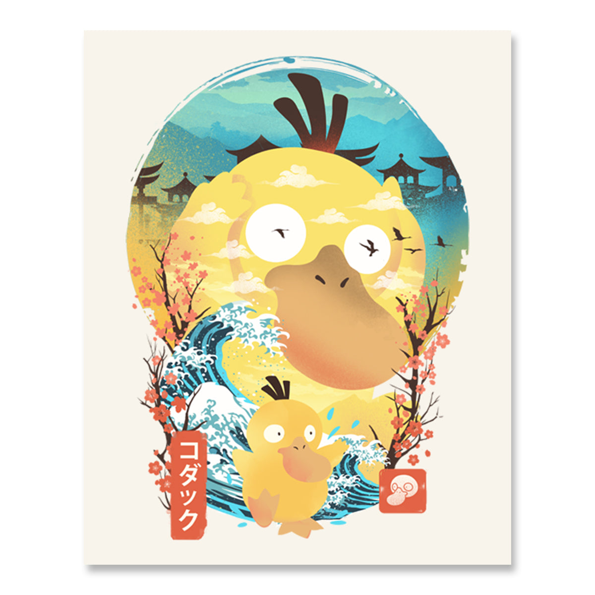 Ukiyo-e Psyduck Print – Fuzzy Ink