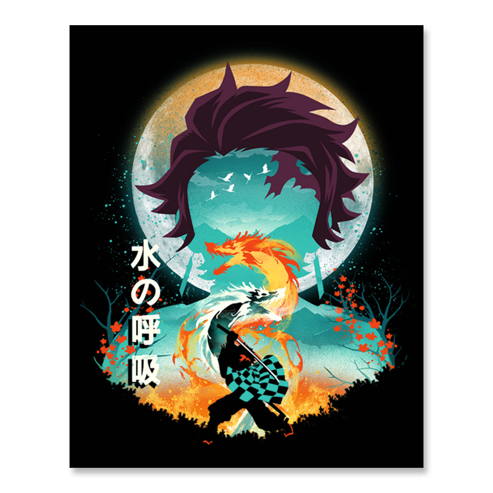 Ukiyo-e Tanjiro (Black) Print – Fuzzy Ink