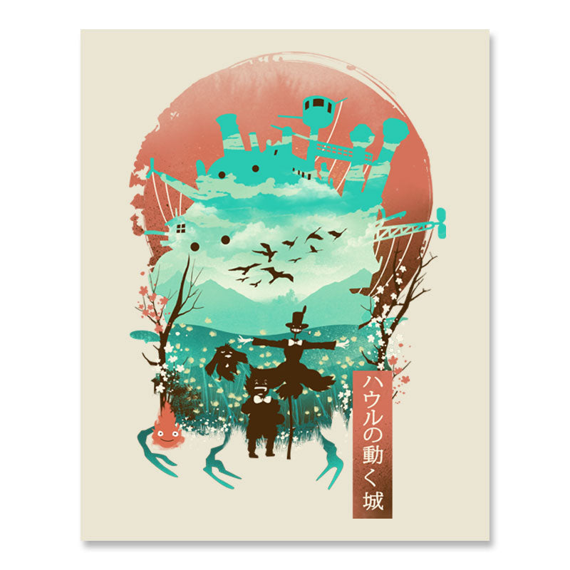 Ukiyo-e Moving Castle Print – Fuzzy Ink
