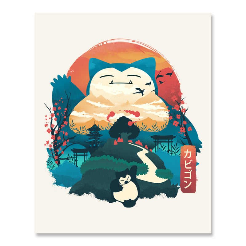 Ukiyo-e Snorlax Print – Fuzzy Ink